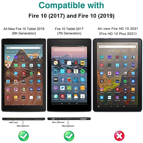 ZOEGAA Anti-Blue Light Screen Protector for Amazon Fire HD 10 Tablet 10.1" (7th / 9th Generation, 2017/2019 Release) and Fire HD 10 Kids Edition, (Not for 11th Generation 2021 Release) PET Film