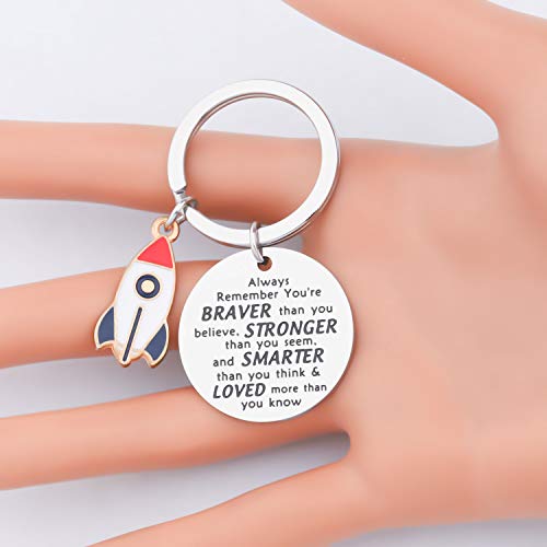 WSNANG Rocket Ship Keychain Jewelry Astronomy Astronaut Gift (keychain)