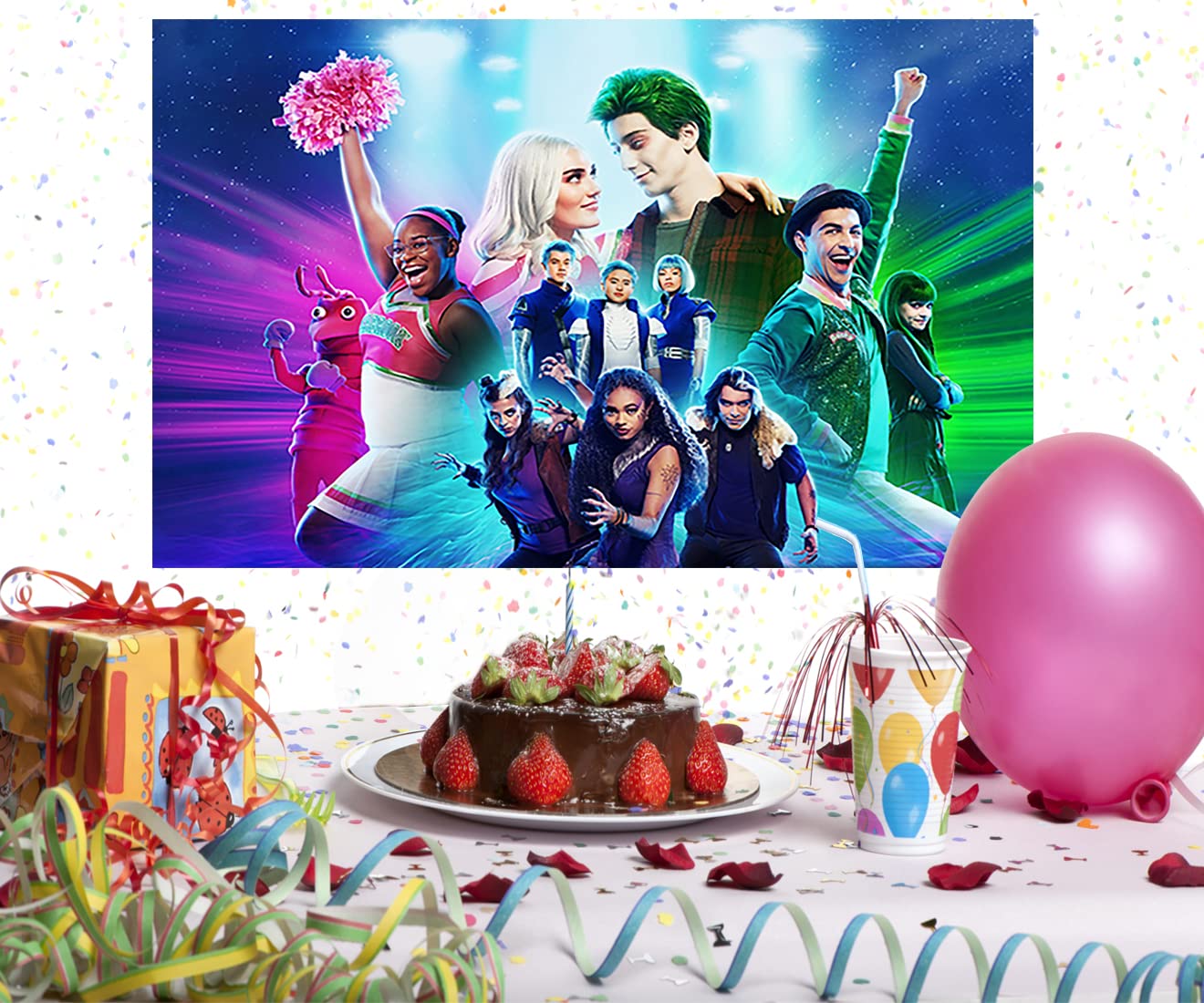 Zombie Backdrop for Birthday Party Supplies 5x3ft Zombies 3 Photo Backgrounds Zombies 3 Theme Baby Shower Banner for Birthday Cake Table Decoration
