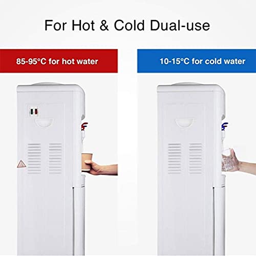 Vertical Water Dispenser Upgrade 5 Gallon Water Cooler Dispenser-Top Loading Freestanding Water Dispenser with Storage Cabinet, Two Temperature Settings-Hot(85℃-95℃), Normal Temperature(10-1