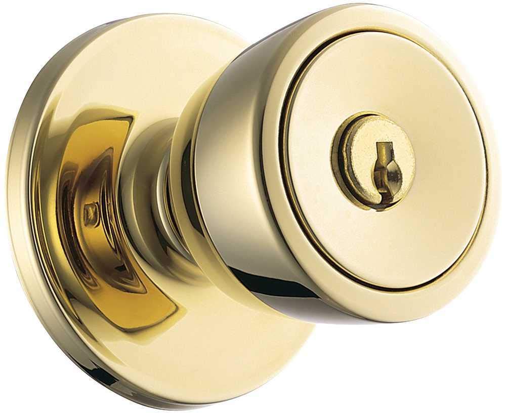 Weiser GAC581 B3 WS B 6LR1 Beverly Polished Brass Keyed Storeroom Door Knob