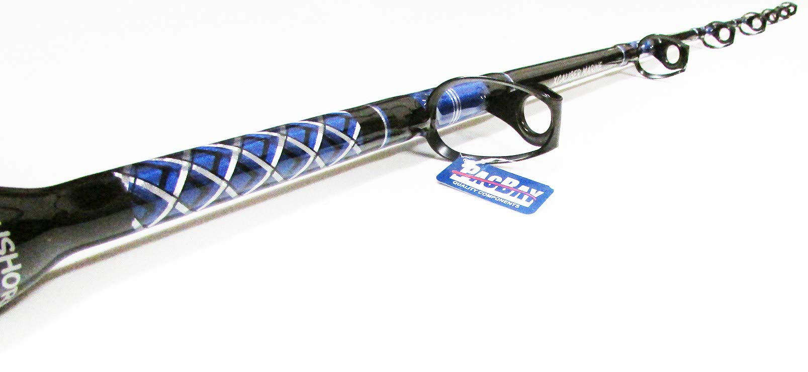 Xcaliber Marine Pair of (2) Inshore Series 6' 50-80 lb Saltwater Boat RODS (Blue and Silver)