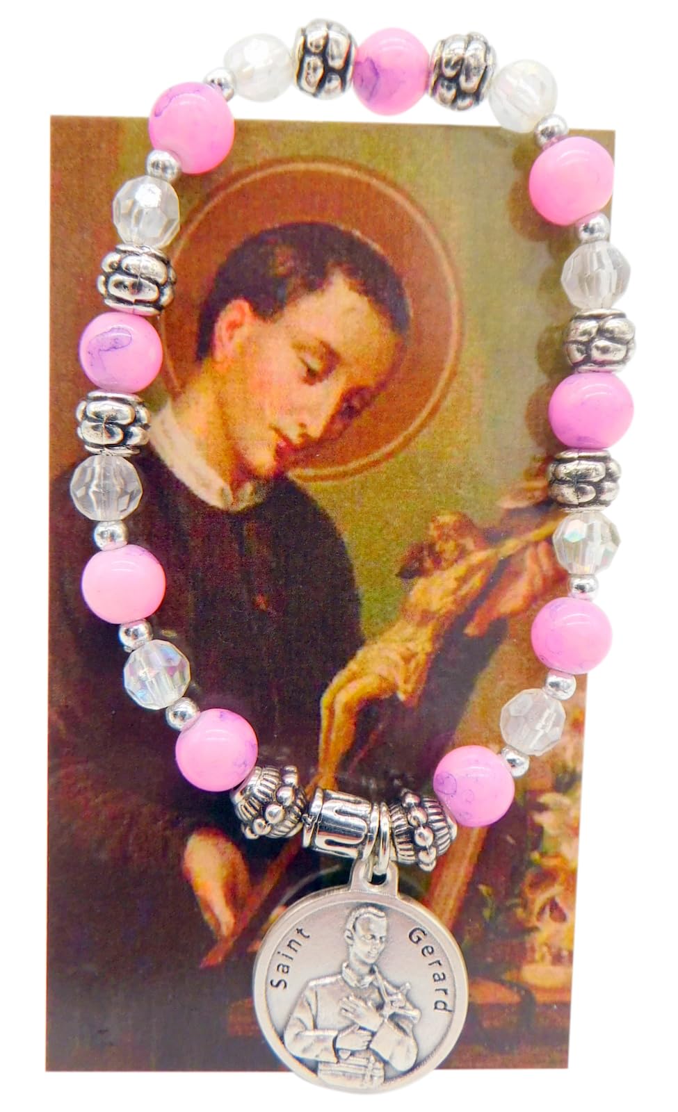 Westman Works St Gerard Stretch Bangle Bracelet with Holy Card Expectant Mothers Set