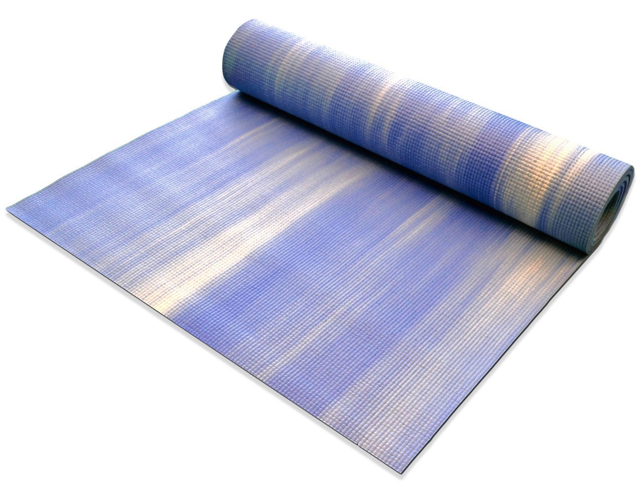 YogaAccessories 1/4" Thick High-Density Deluxe Non-Slip Exercise Pilates & Yoga Mat, Cool Breeze
