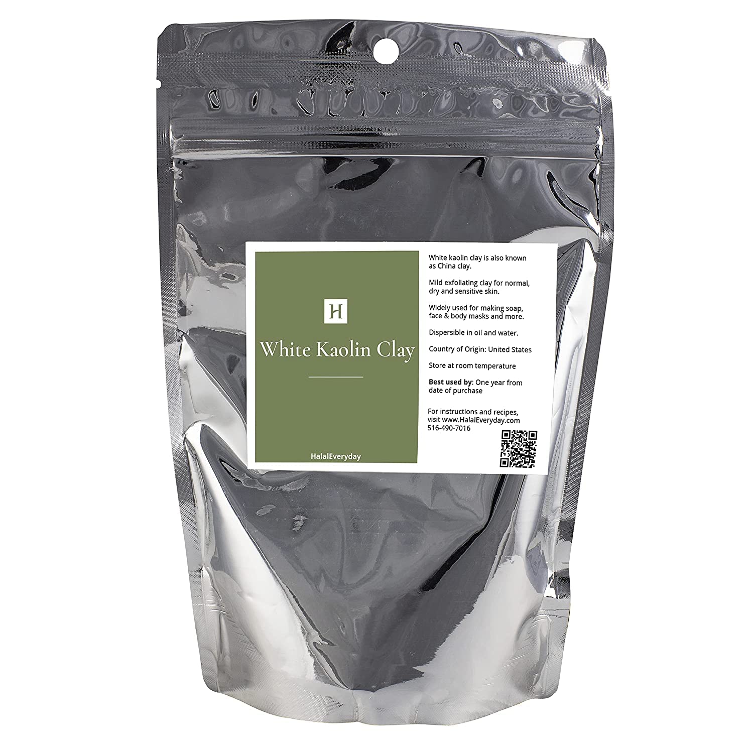 White Kaolin Clay Powder | 1 pound | Cosmetic Grade | 100% Natural | DIY Facial Mask