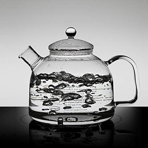 ZNZN Glass Kettle Clear Camping Kettle Creative Portable Ultra Light Kettle Teapot Coffee Maker Quick Boiling (1.75L (59.1oz) Multifunctional Water Kettle