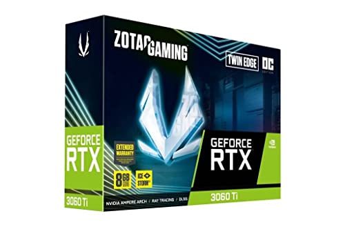 Zotac Graphics Card Nvidia GeForce RTX 3060 Ti Twin Edge OC LHR 8 GB Gaming GEFORCE Grey