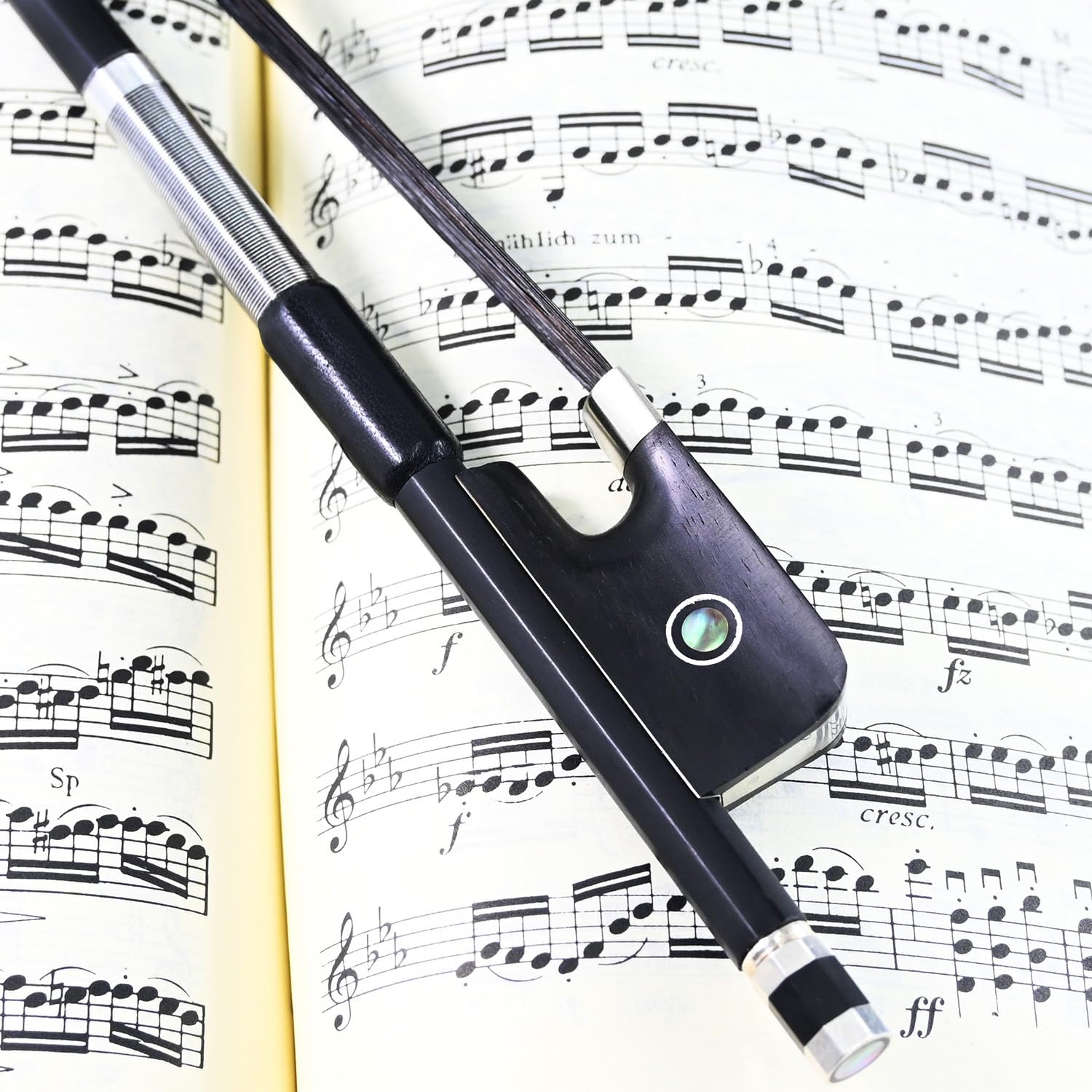 VingoBow 4/4 Size Black Horse Hair Carbon Fiber Viola Bow