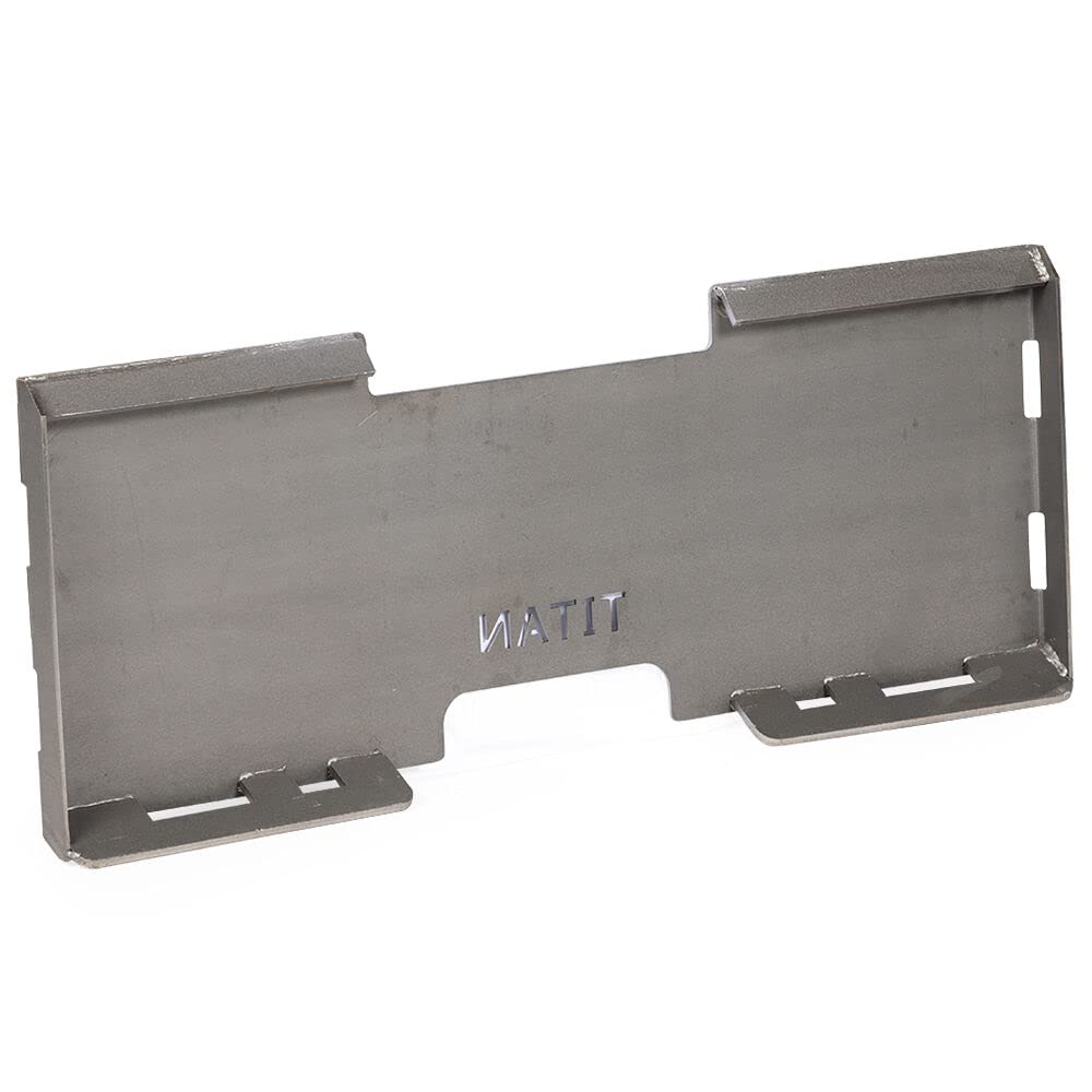 Titan Attachments 3/16in Universal Quick Tach Mount Plate, Thick Plate Attachment, Fits Kubota and Bobcat Skid Steers and Tractors