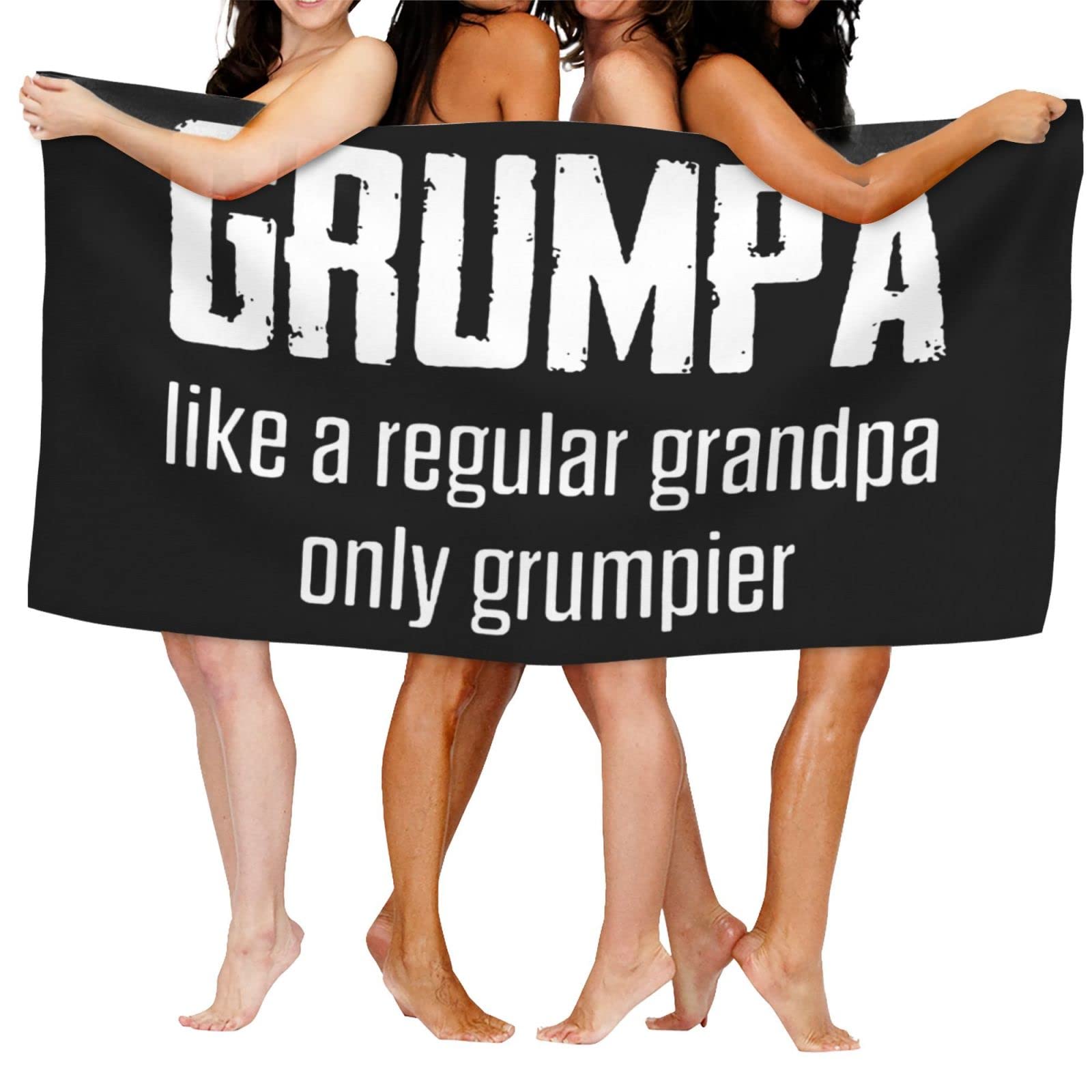 Zahika Grumpa Like Regular Grandpa Beach Towel Absorbent Bathroom Towels Beach Towels Oversized Super 32x52 Inch