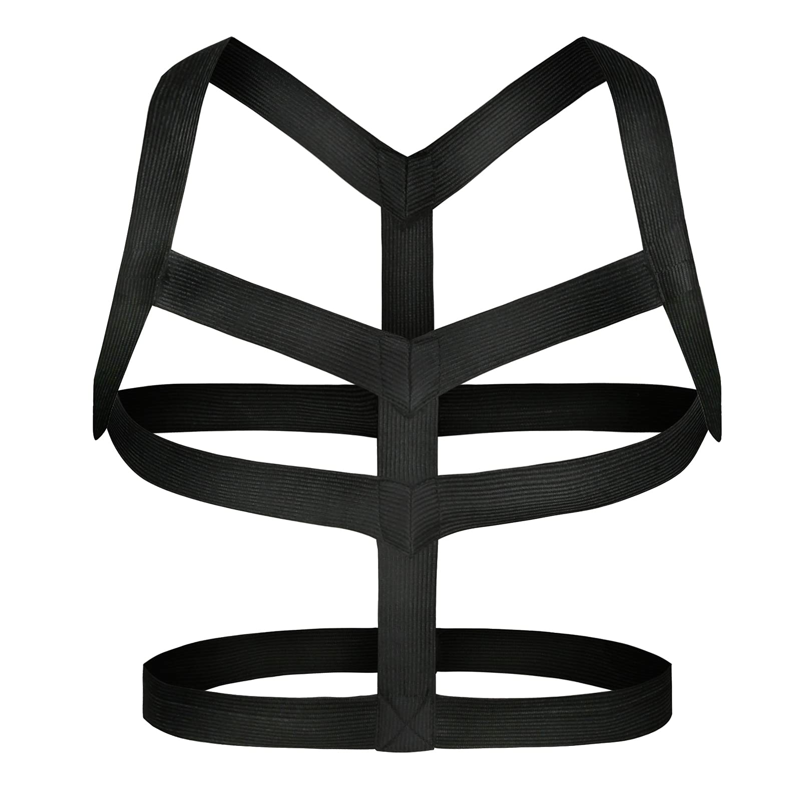 YOOBNG Man Harness Belt Body Chest Elastic Halter Nylon Shoulder Strap Club Wear Costume âŚ