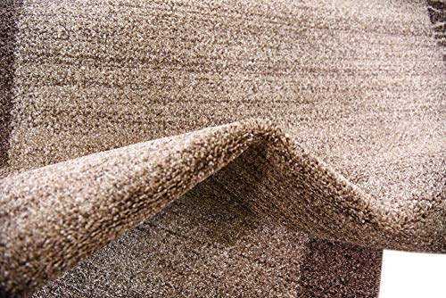 Unique Loom Del Mar Collection Area Rug - Sarah (2' 7" x 10' Runner, Dark Beige/ Brown)