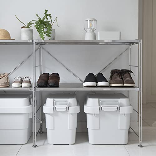 無印良品 MUJI 44620816 Sturdy Polypropylene Storage Box, Mini, 5.8 gal (22 L), Approx. Width 15.6 x Depth 11.6 x Height 14.6 inches (39.5 x 29.5 x 37 cm)
