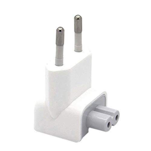 VizGiz 2 Pack US to Europe Plug Converter Travel Charger Adapter Wall Outlet EU European Connector Duck Head for MacBook Mac Pro MBA Retina MagSafe Apple Phone Pad Tablet Mini Air Power Brick