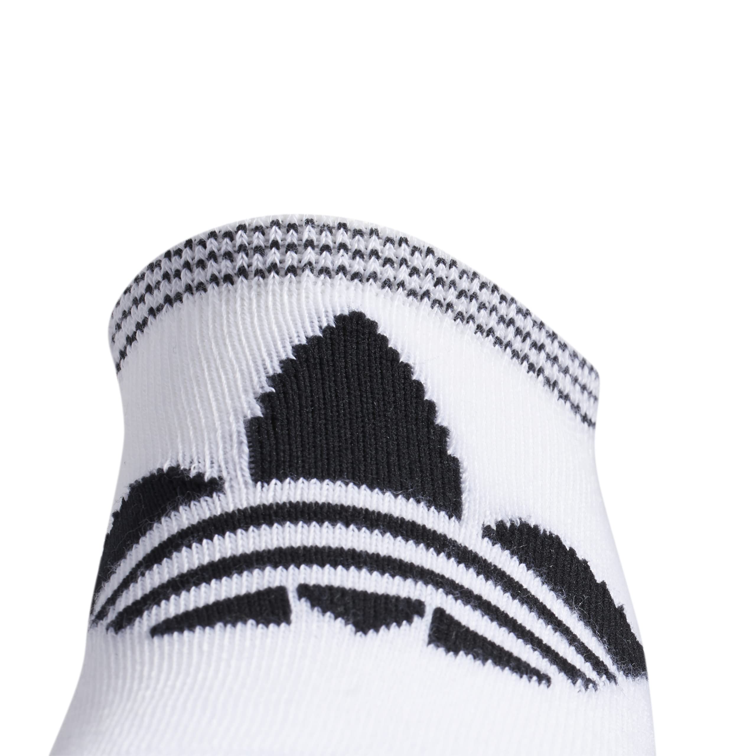 adidas Originals Women's Originals Trefoil Superlite 6-Pack Super No Show, White/Black, Medium