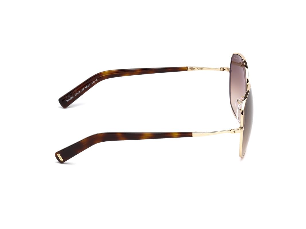 Tom Ford Georgina Gold / Brown Lens Sunglasses