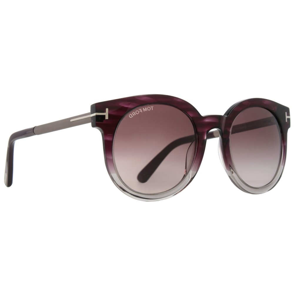 Tom Ford Janina Tf 435 83t Clear Purple Cat Eye Women's Sunglasses 53mm