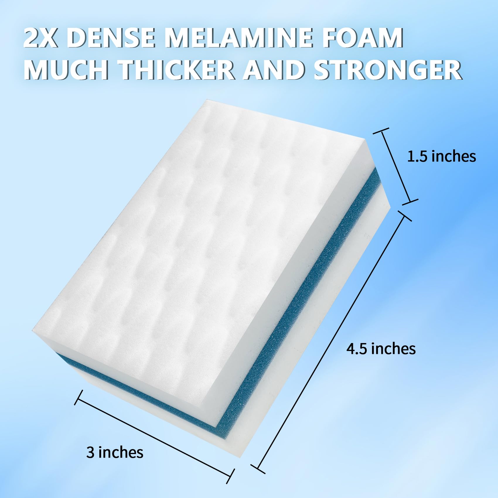 ZETO Magic Eraser Sponges - Multi-Functional Cleaning Pads Magic Sponge Melamine Foam for Household Cleaning(12PC)