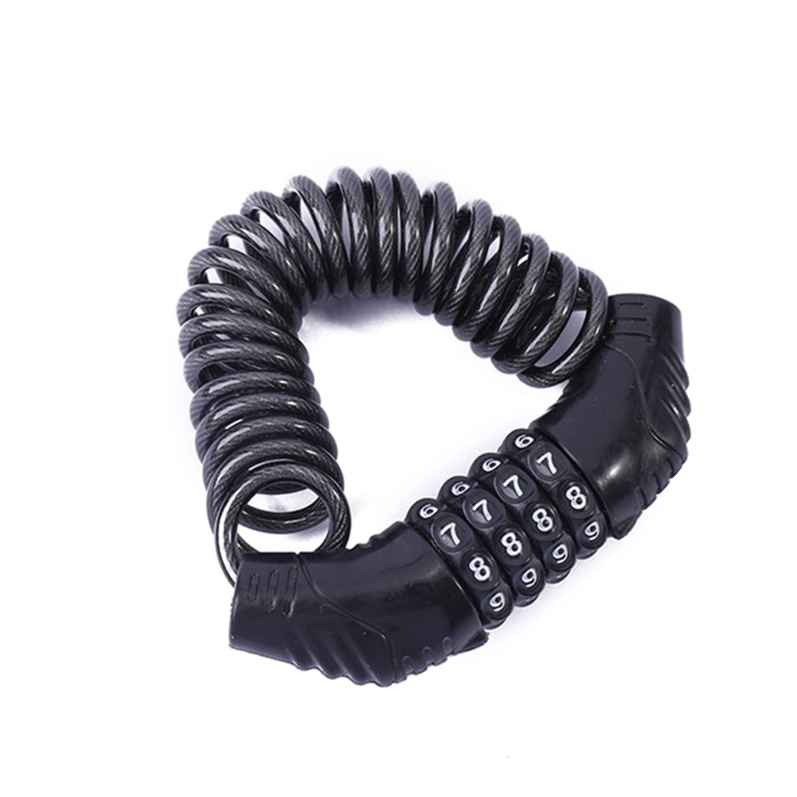 ZHAOLEI Portable Motorcycle Helmet Lock & Cable Resettable 4 Digit Bike Spring Combination Lock Travel Padlock Mini Bicycle Lock