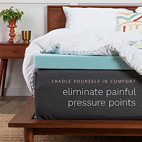 ViscoSoft Memory Foam Mattress Topper Queen - 2 Inch Reflex Gel Mattress Pad CertiPUR-US Certified