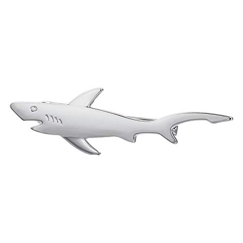Yoursfs Silver Shark Tie Clip Bar for Men Cool Hero Tie Clip Wedding Gift