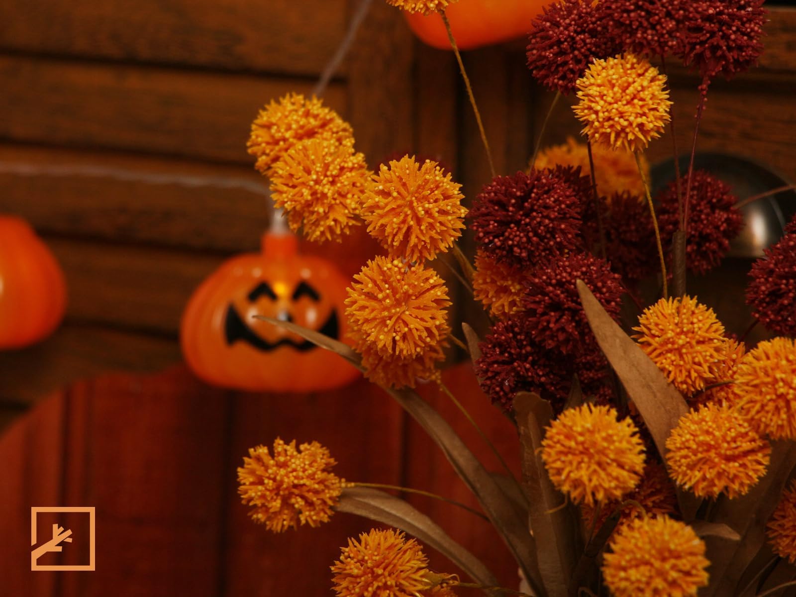 ZIFTY Thanksgiving Decor Artificial Flower Handmade 2Pcs Artificial Stems 18.5" Tall Thistle Globe Echinops Bouquet Fake Branches for Vase Bouquets Christmas Farmhouse Home Decor