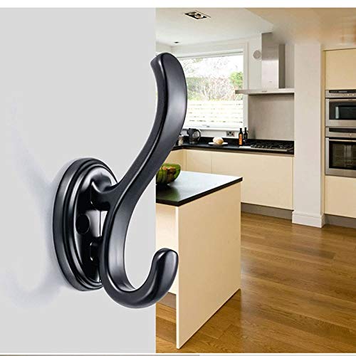 ZILZAL Metal Hooks for Hanging Hanger Wall Hanging on The Wall Behind The Door Stainless Steel Black 37 * 38 * 84Mm Coat Hook Coat Hook Single