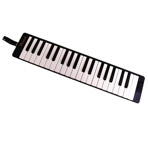 Woodnote Brand - Black Piano Style 37 Key Melodica and & Deluxe Carrying Case
