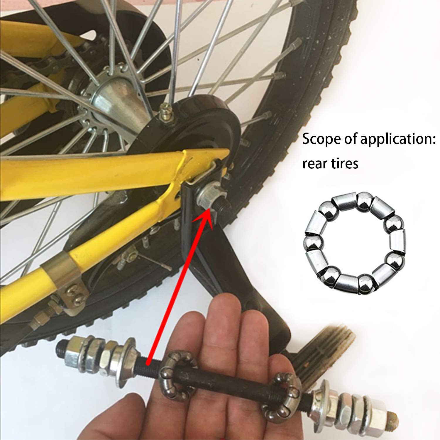 YouU UoYu Crank Bearing 5/16" Ball Size x 7/9/12 Balls for Bicycle Crank Bike Crank Bikes Beach Cruiser limos Stretch Bicycles (5/16''x7/2pcs)