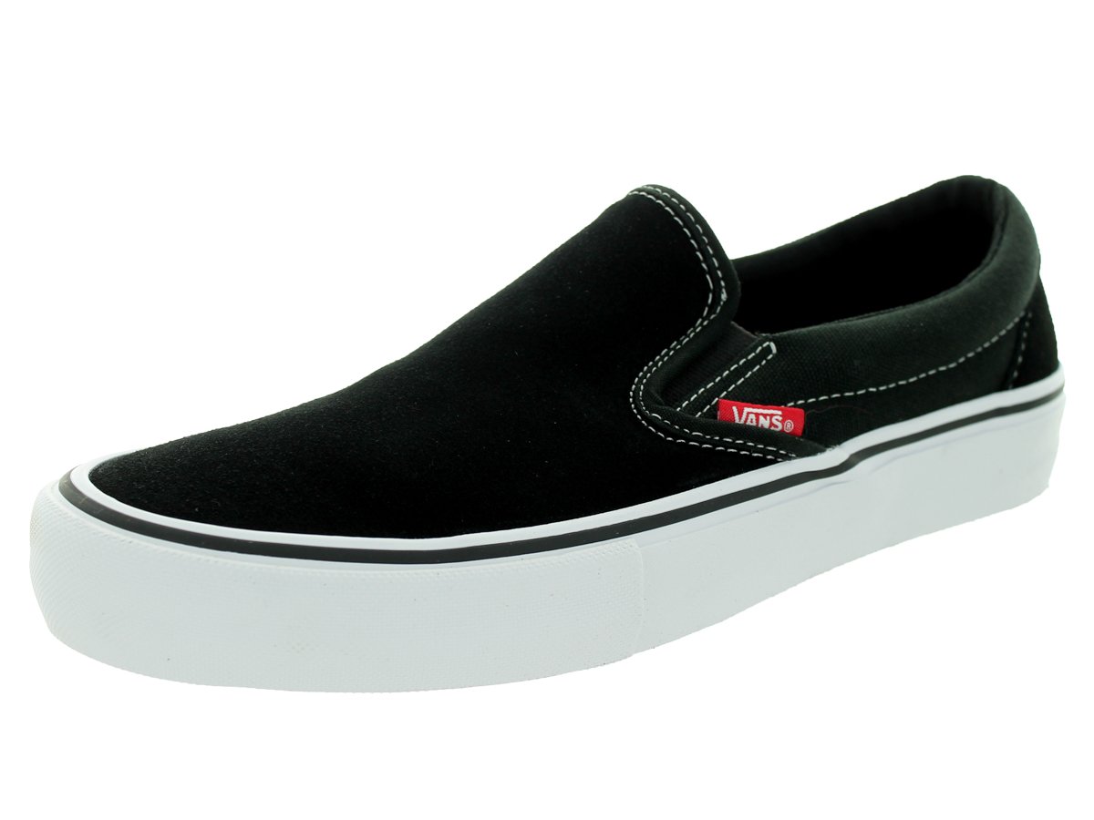 Vans "Slip-On Pro Sneakers (Black/White/Gum) Men's Classic Slip On Skate Shoes