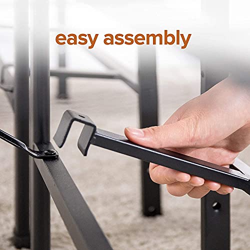 Zinus SmartBase Mattress Foundation with Upholstered Headboard / 42 Inch Metal Platform Bed Frame/No Box Spring Needed/Sturdy Steel Frame/Adjustable Headboard Height, Full