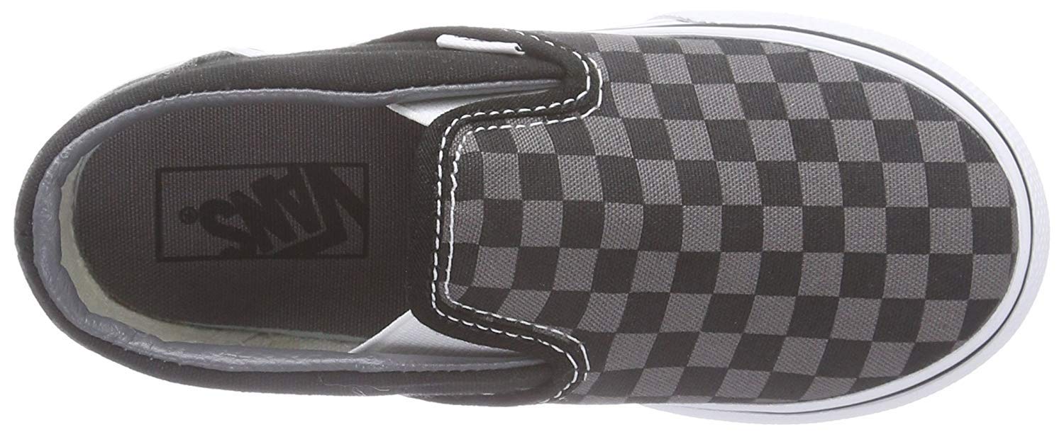 Vans Unisex-Child Classic Slip-On Core-K, Check Black/Pewter, 5 M US Toddler