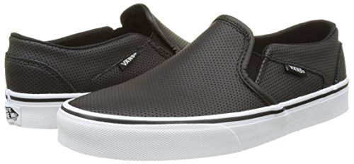 Vans Women's Low-Top Sneakers, Black(Black(perf Leather), 6.5 UK