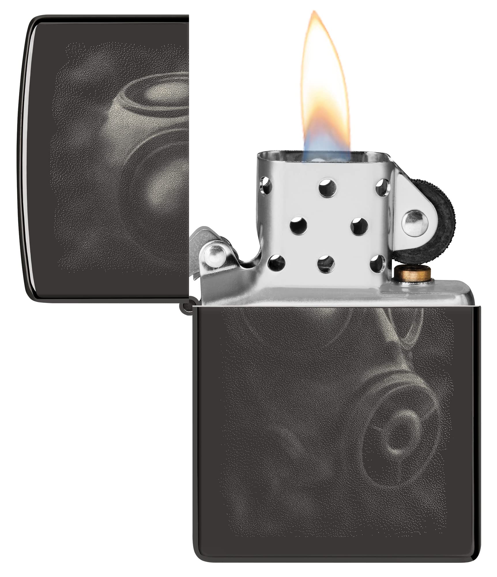 Zippo Gas Mask Design High Polish Black Pocket Lighter