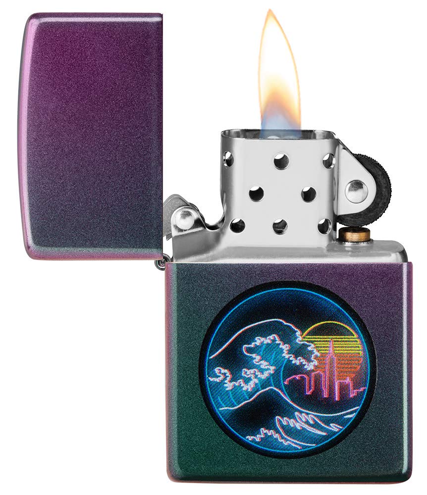 Zippo Great Vaporwave Iridescent Pocket Lighter, one Size