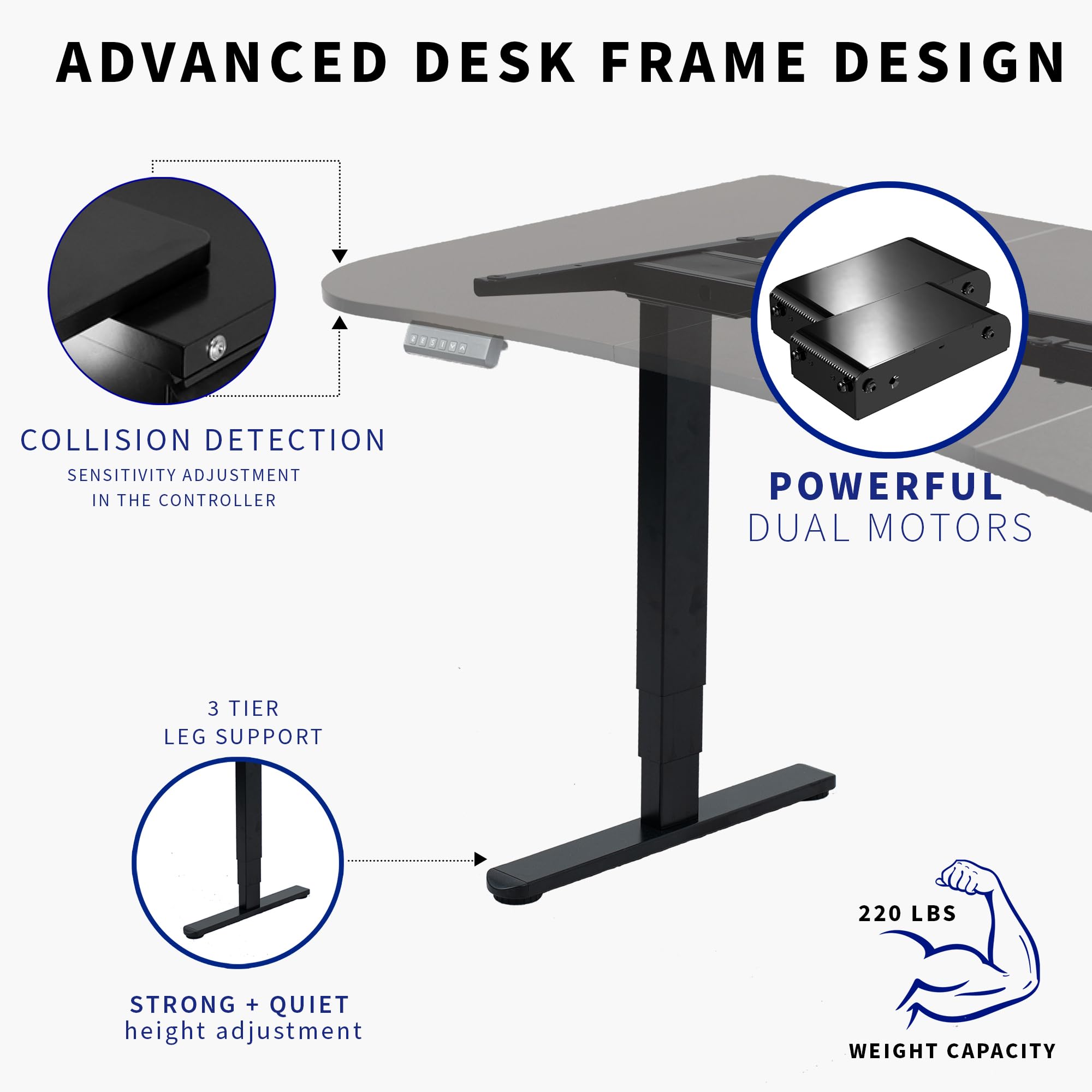 VIVO Electric Height Adjustable 63 x 32 inch Memory Stand Up Desk, Dark Walnut Table Top, Black Dual Motor Frame with Preset Controller, 2B Series, DESK-KIT-2B1D