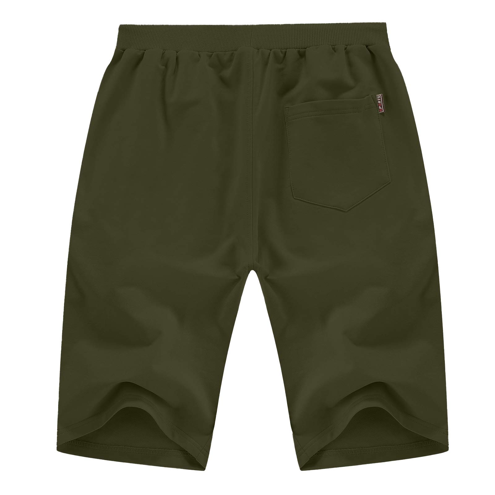 YTD Men's Shorts Casual Classic Fit Drawstring Summer Beach Shorts with Elastic Waist and Pockets 3XL Army Green