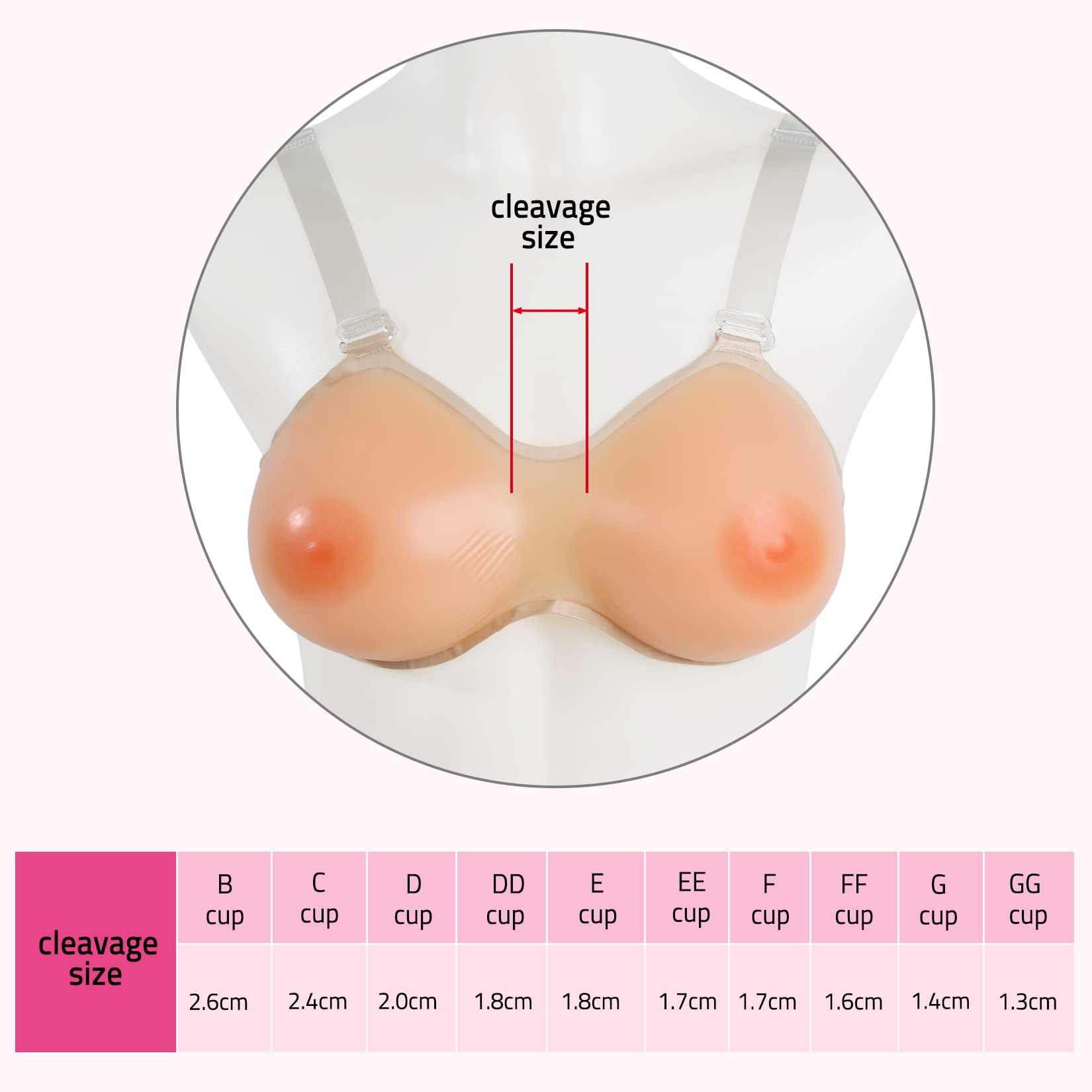 Vollence Durable B Cup Strap on Silicone Breast Form with Shoulder Strap Fake Boobs False Breast for Mastectomy Prosthesis Crossdresser Transgender Cosplay