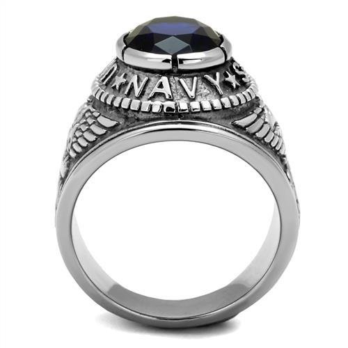YVO Customizable Navy Ring - Free Engraving Included - Size 10