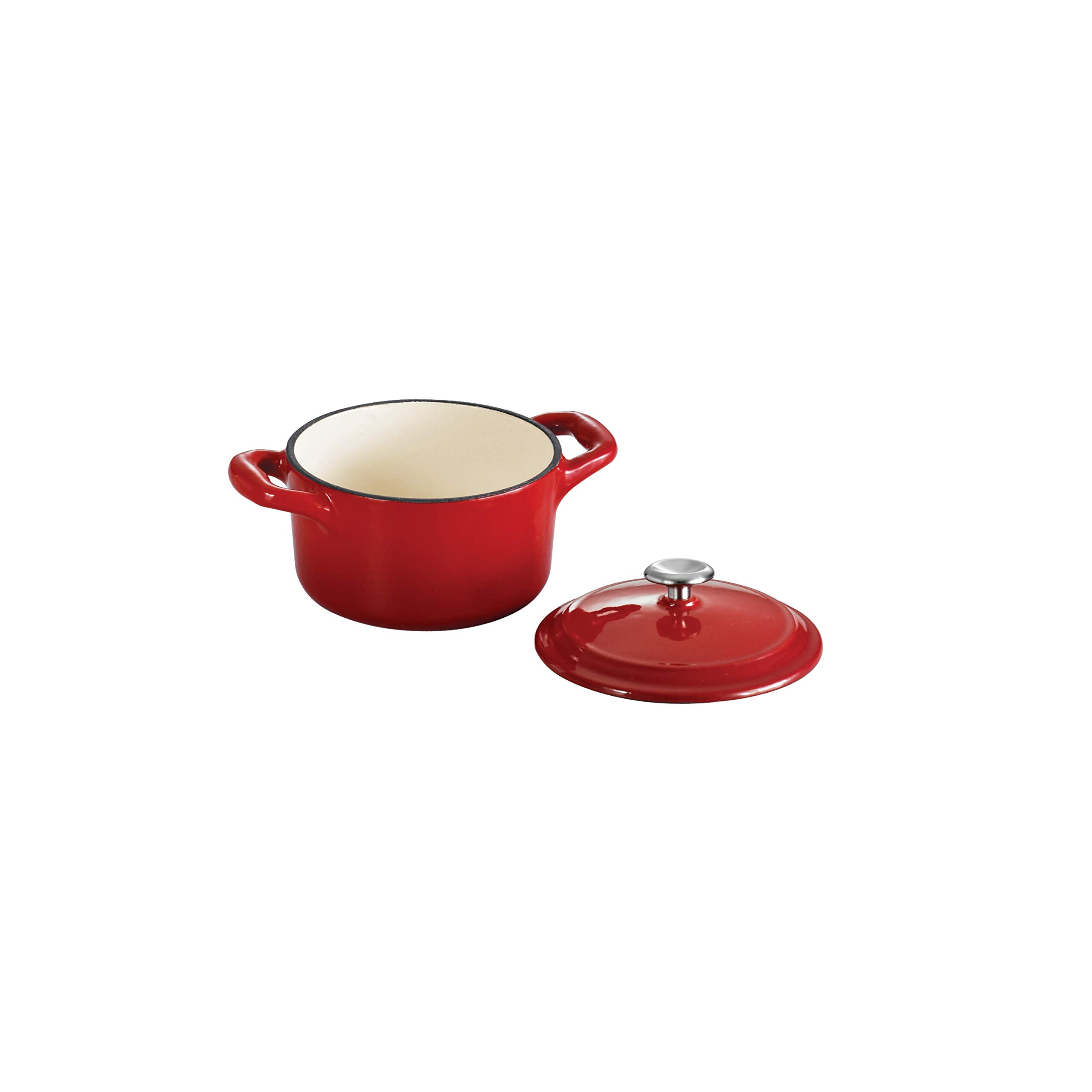 Tramontina Enameled Cast Iron Covered Mini Cocotte 10.5-Ounce Gradated Red, 80131/049DS