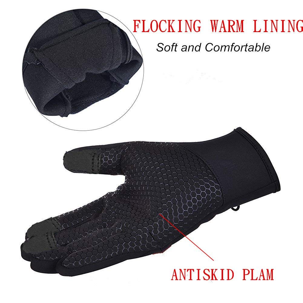 YYGIFT Touch Screen Gloves Outdoor Sports Winter Gloves Wind-Stopper for Men Women (Updated Version-Black, M)
