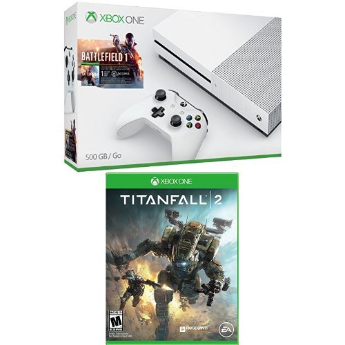 Xbox One S 500GB Console - Battlefield 1 and Titanfall 2