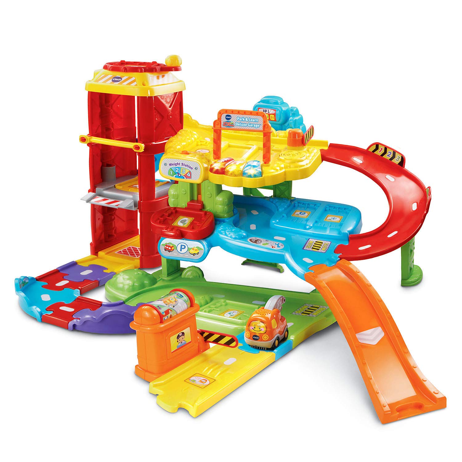 VTech Go! Go! Smart Wheels Park and Learn Deluxe Garage (Frustration Free Packaging), Multicolor
