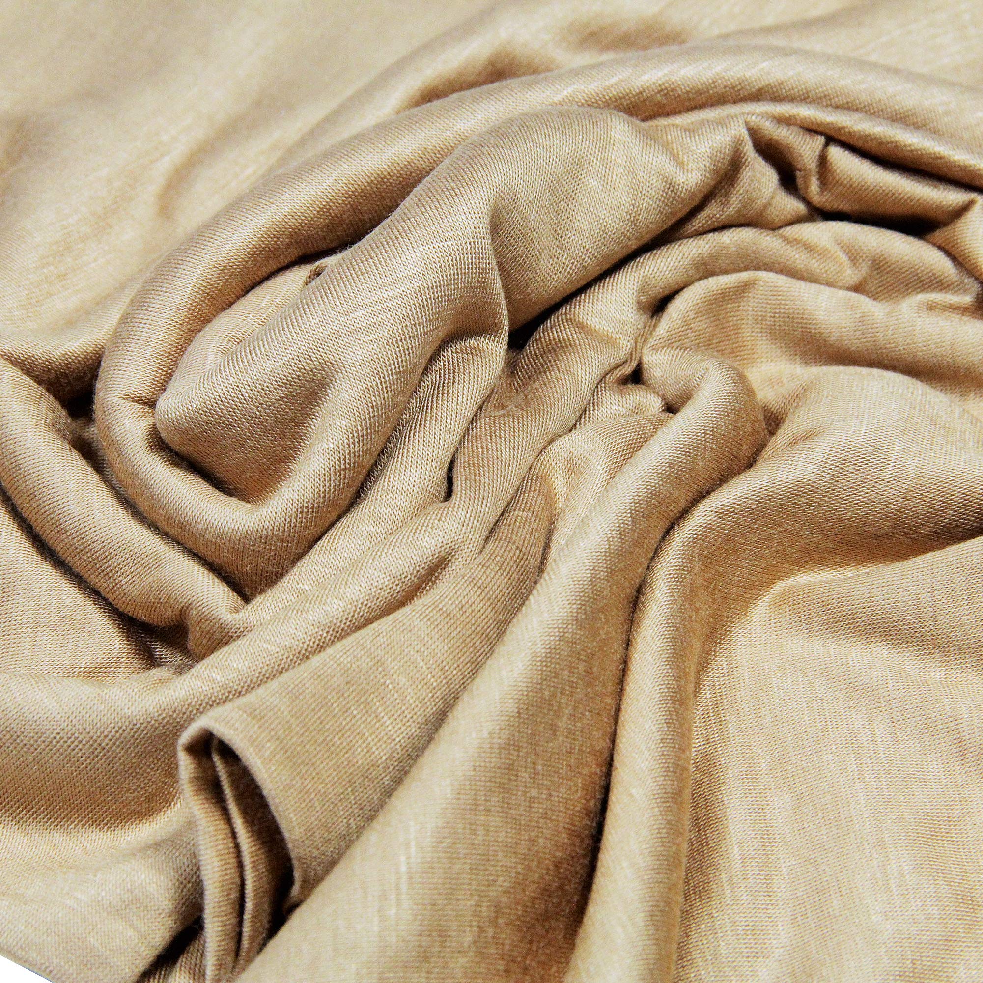 Women's White Super Soft Stretch Jersey Head Scarf Wrap Rectangle