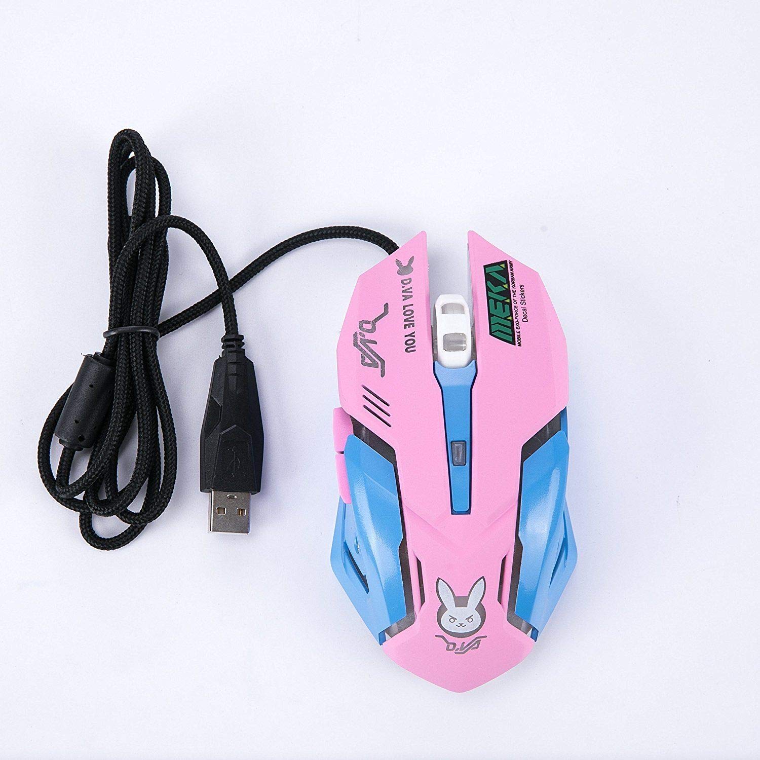 TOMLFF OW Mouse Breathing LED Backlit Gaming Mouse Genji Reaper Wired USB Computer Mouse for PC& Mac E-Sports Gamers