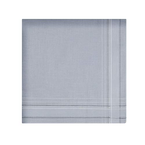 Zenssia Men's Soft Cotton Handkerchiefs Assorted Color with Stripe 6 Piece Gift Set Pattern 5