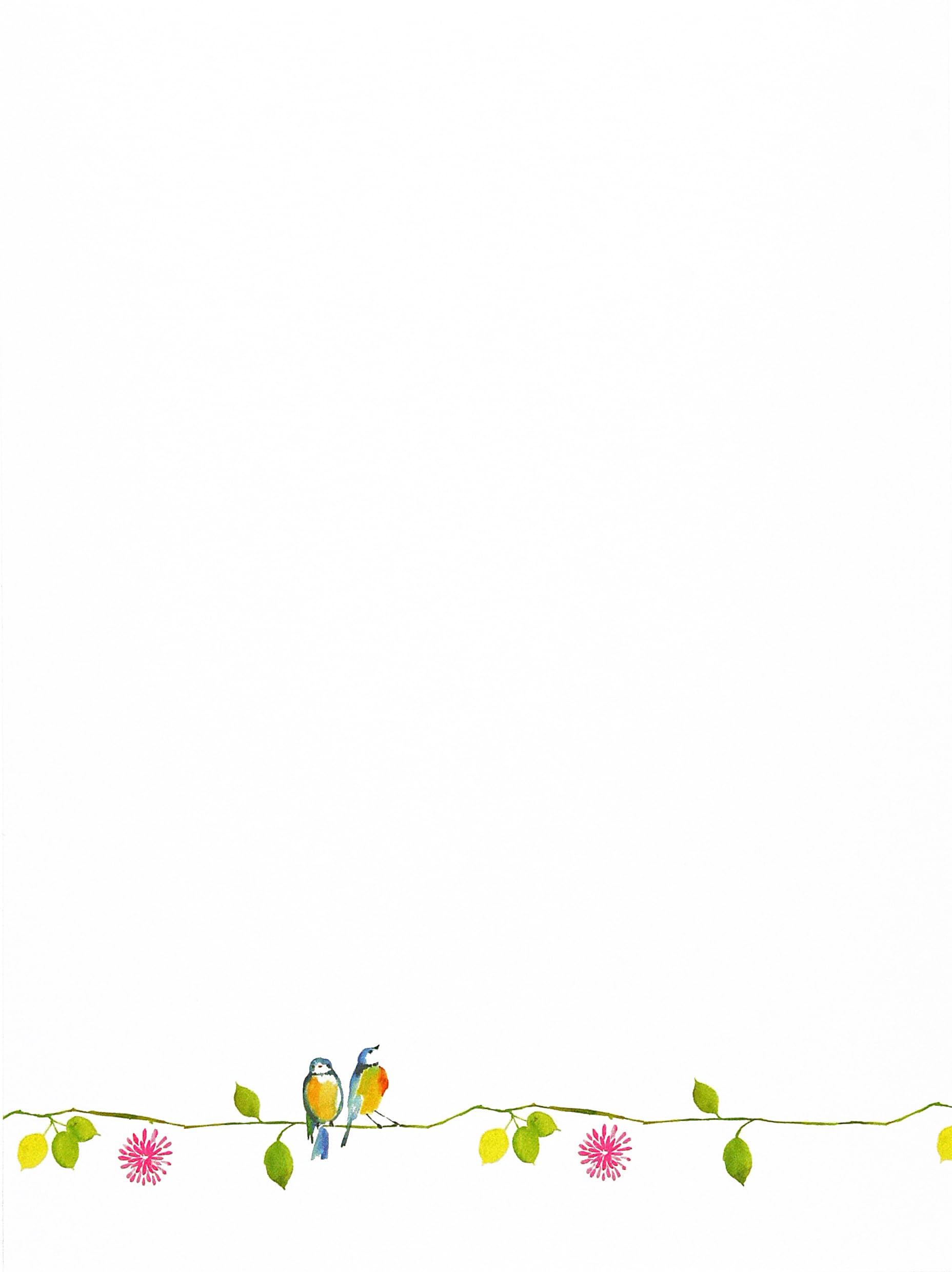 Watercolor Birds Stationery