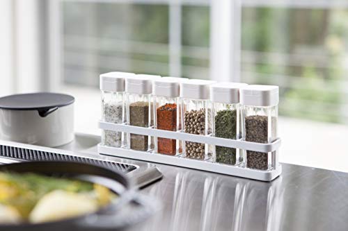 Yamazaki Home Tower Spice Bottles with Rack – Kitchen Pantry Organizer Containers.