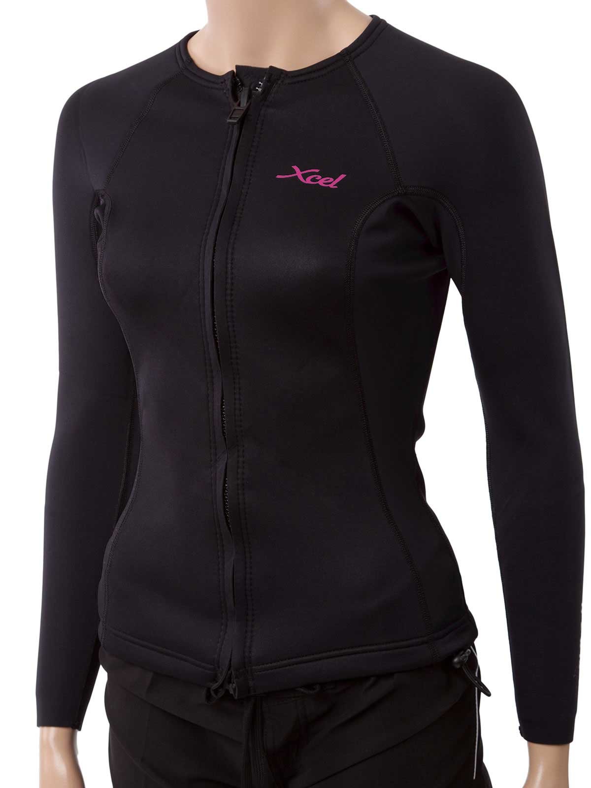 XCEL Women's Longsleeve Wetsuit Jacket w/Cinch Cord 10 Tall Black