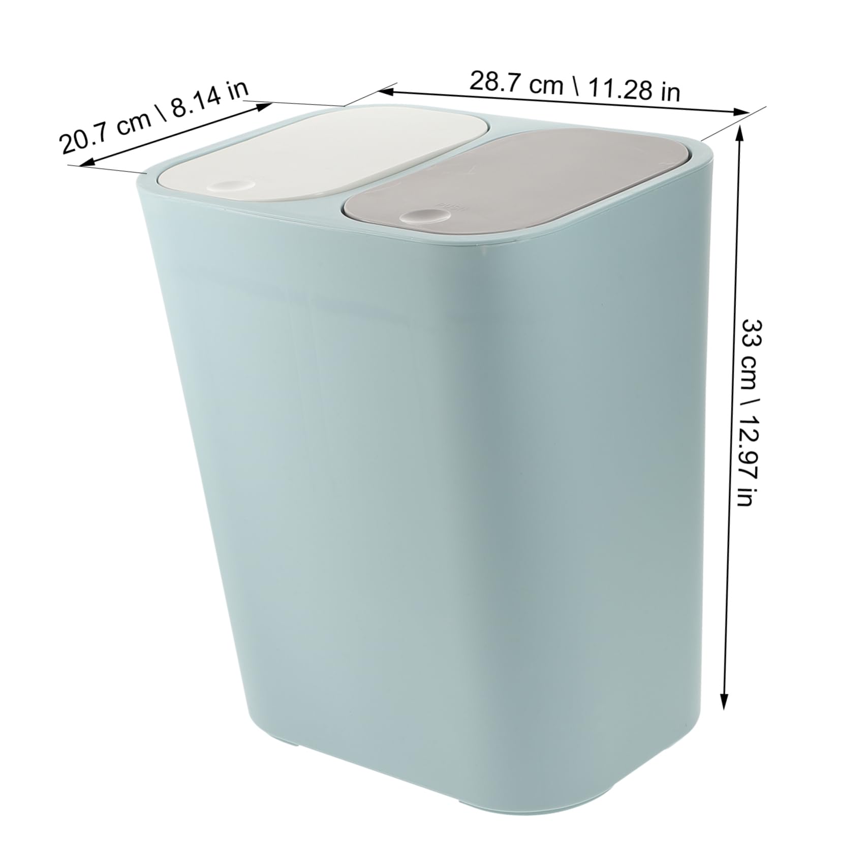 WATIIFUFU Sorting Trash can Dual Garbage bin Recycle bin with lid Kitchen Waste Container Rubbish Basket Kitchen Waste bin Garbage Pail Waste Paper Basket Trash Bucket pp Shanghai Household